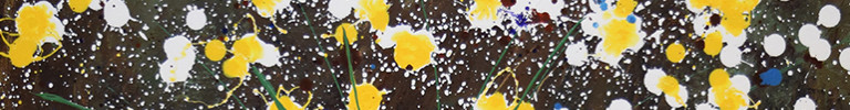 Blue Bottle Painting with Flowers – Art By Michael Glass